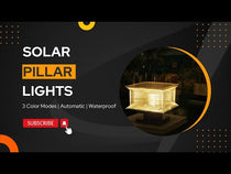 Solar pillar light for outdoor | Driveway decorative stone gate light ...